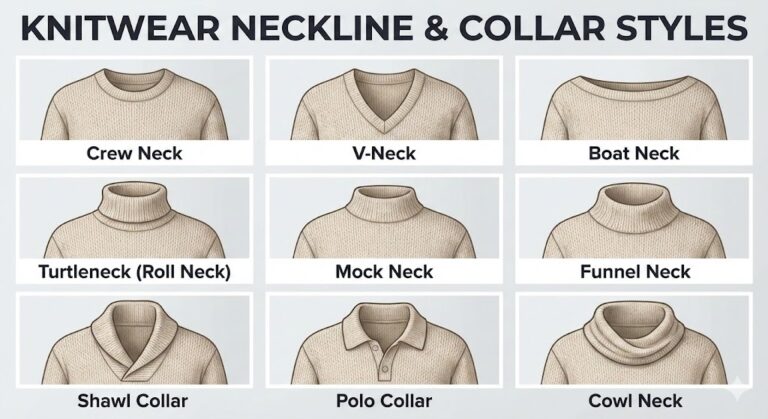 The Technical Guide to Knitwear Necklines & Collar Styles | Xindi Knitwear